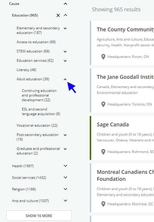 How do I add and remove search filters? – Grant Connect Help Centre